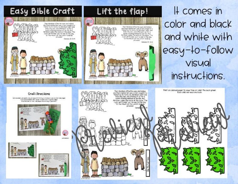 Abraham and Isaac Bible Story Craft: Homeschool Activity (printable ...