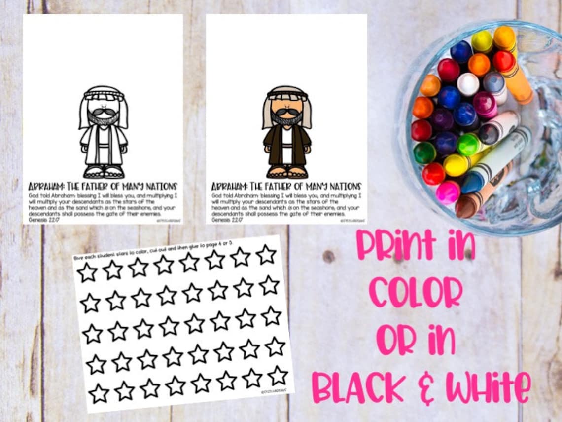 Abraham Bible Craft for Kids the Father of Many Nations - Etsy