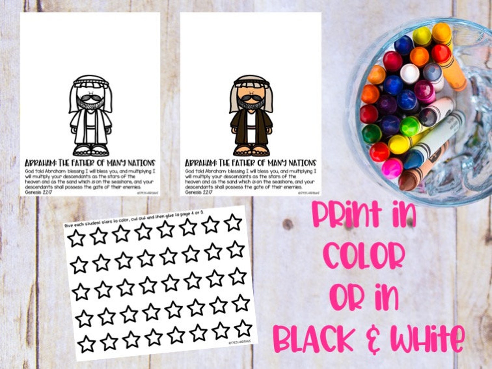 Abraham Bible Craft for Kids the Father of Many Nations - Etsy