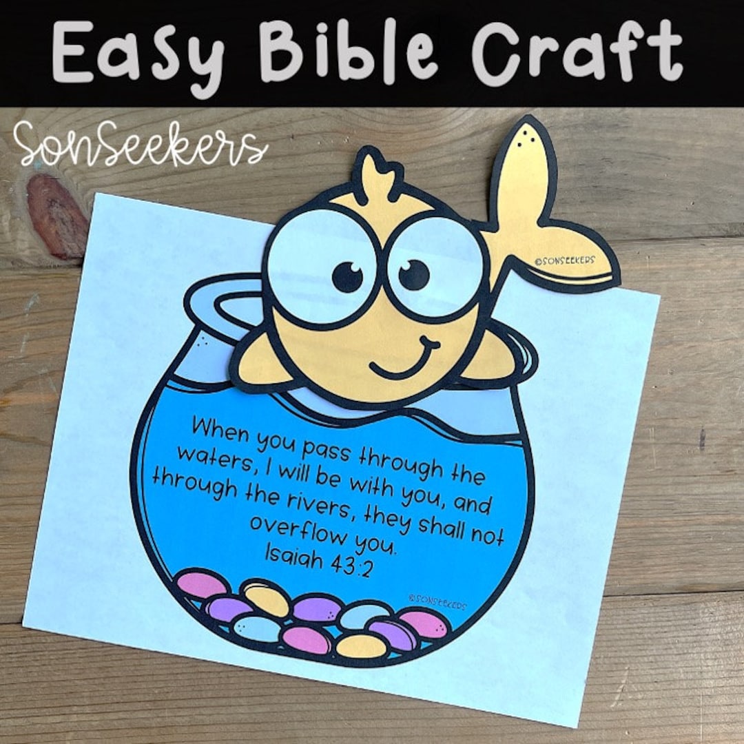 Christian Kids Craft Fish Bible Isaiah 43:2 Summer Educational ...