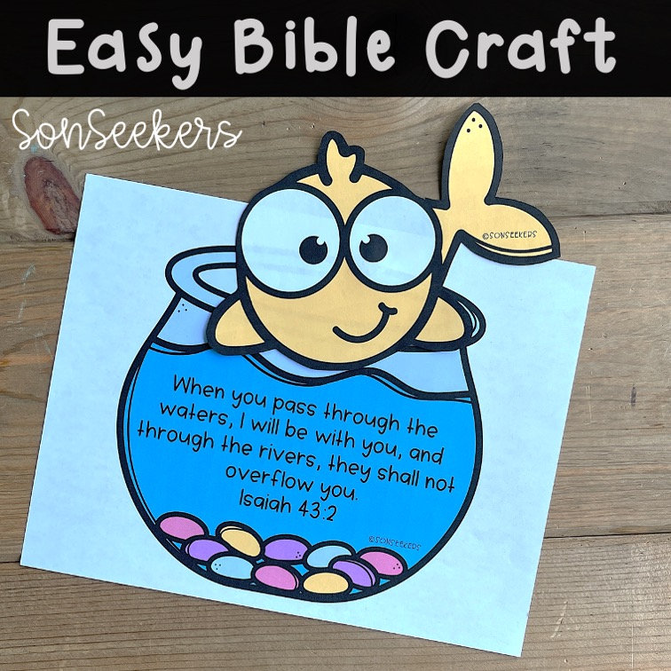 Christian Kids Craft Fish Bible Isaiah 43:2 Summer Educational ...