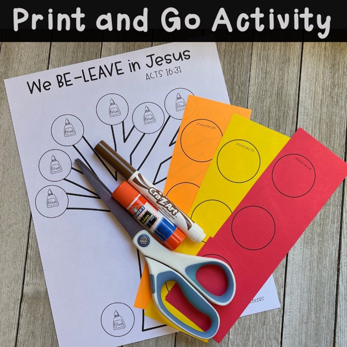 Fall Bible Craft Tree | Sunday School | Acts 16:31 - Etsy