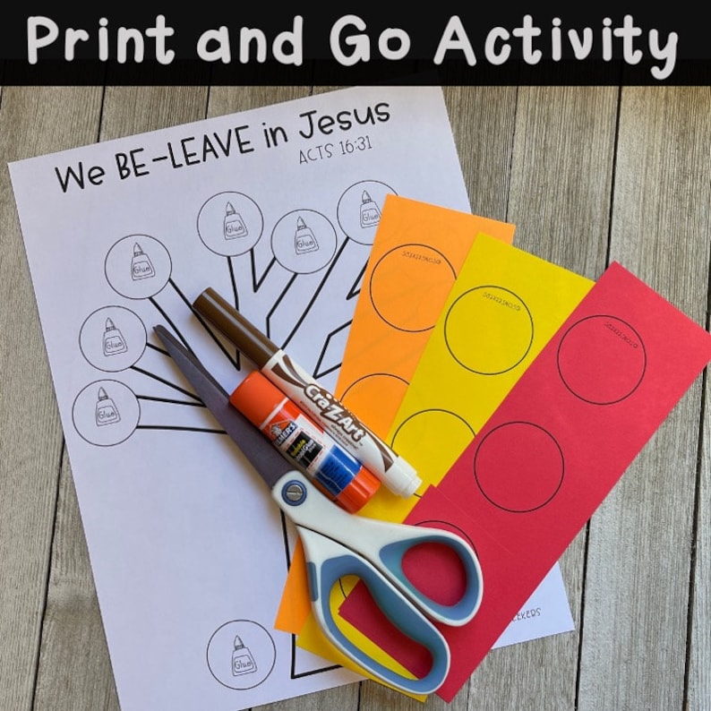 Fall Bible Craft Tree | Sunday School | Acts 16:31 - Etsy