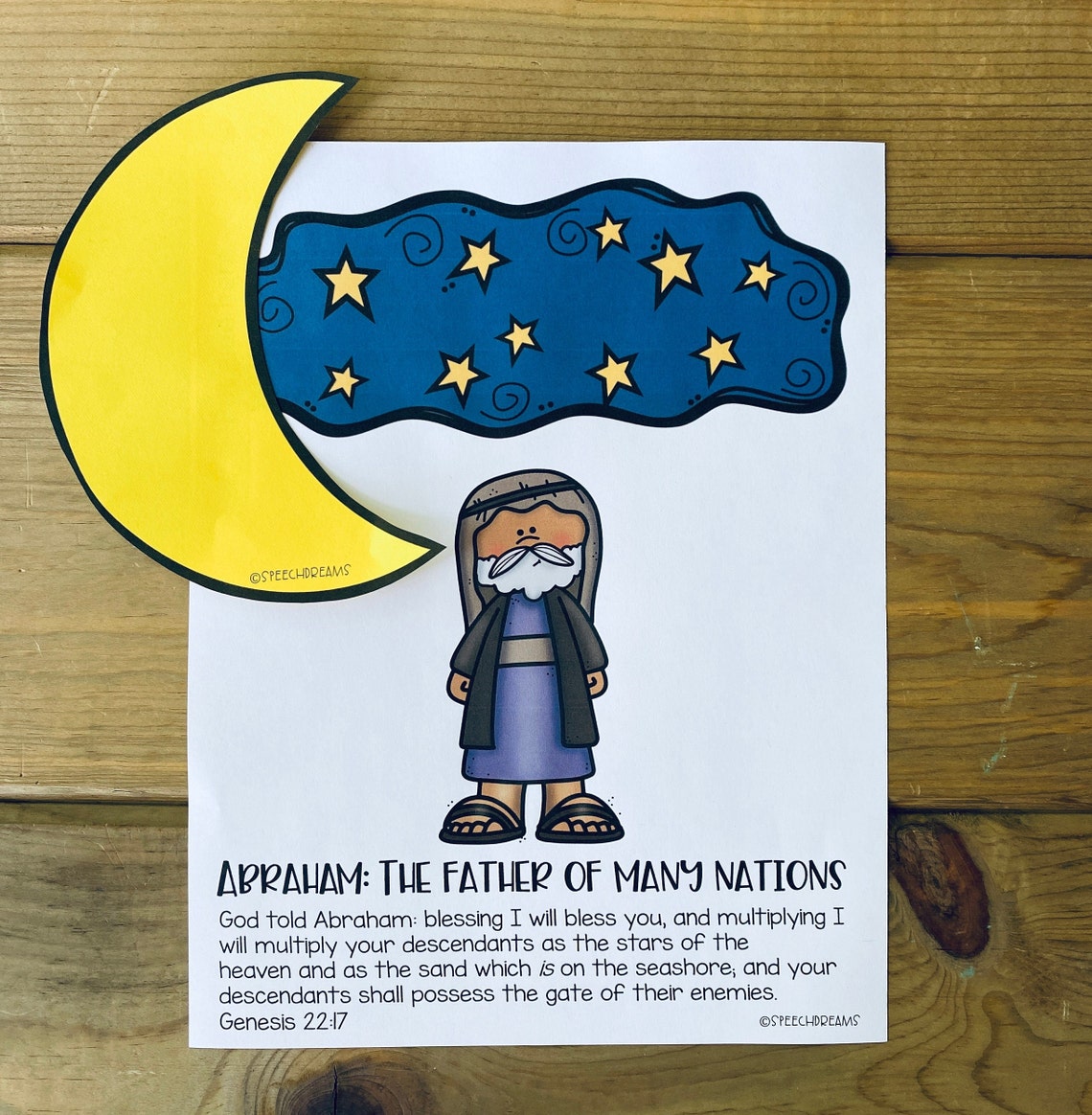 Abraham the Father of Many Nations Sunday School Bible Craft for Kids ...