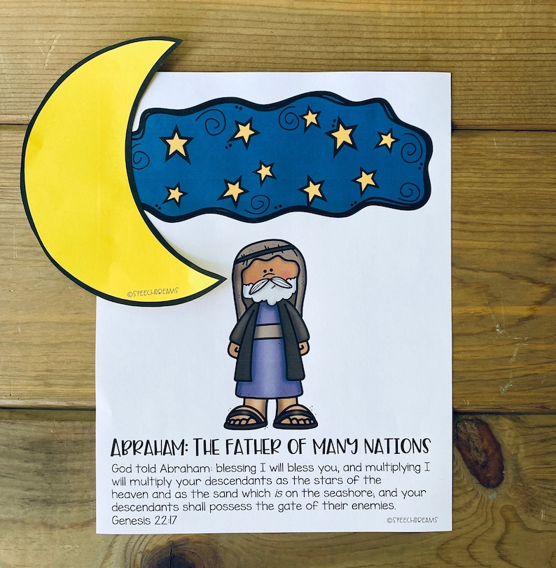 Abraham the Father of Many Nations Sunday School Bible Craft for Kids ...