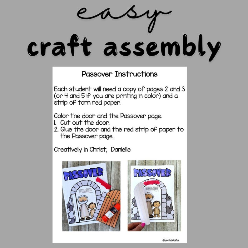 The Passover Bible Craft | Sunday School | Exodus 12:13 the Last Plague ...