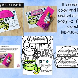 Frog Umbrella Bible Craft: Showers of Blessings Activity (PDF) - Etsy