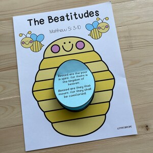 Beatitudes Bible Craft for Kids Beehive Christian Scripture ...
