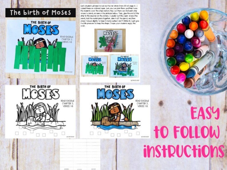 The Birth of Moses Church Lesson | Printable Sunday School Craft ...