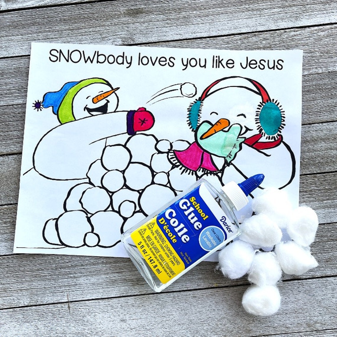 Winter Snowman Craft for Church Bible Lesson for Kids Snowball Fight - Etsy