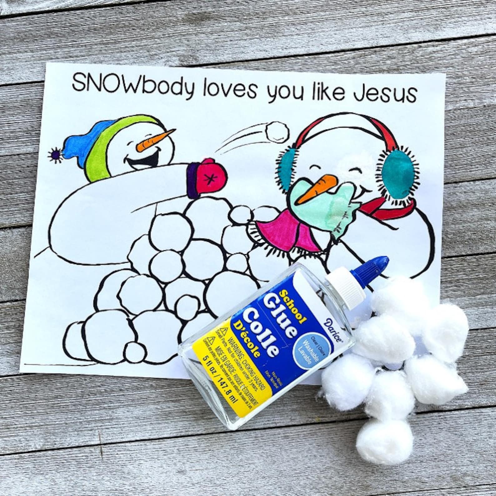Winter Snowman Craft for Church Bible Lesson for Kids Snowball Fight - Etsy