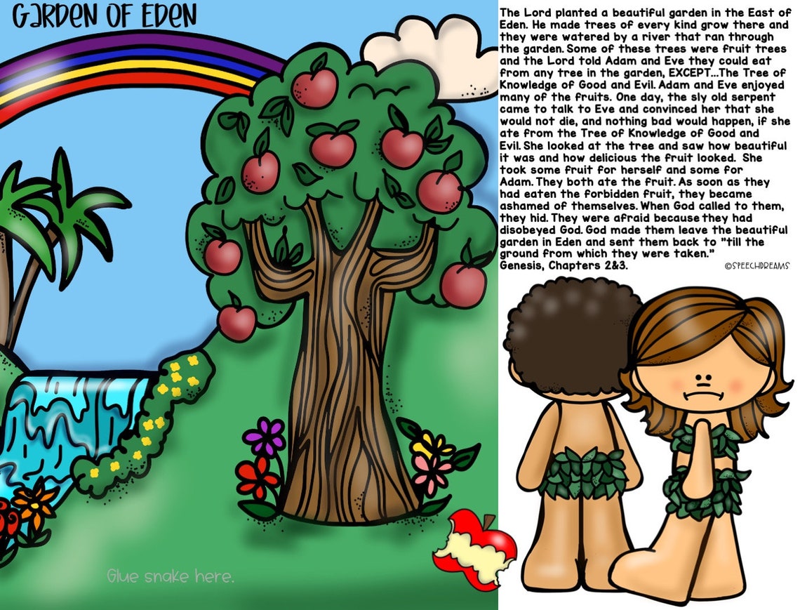 Adam and Eve Bible Craft for Kids - Etsy