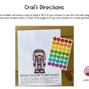 Abraham Bible Craft for Kids the Father of Many Nations - Etsy