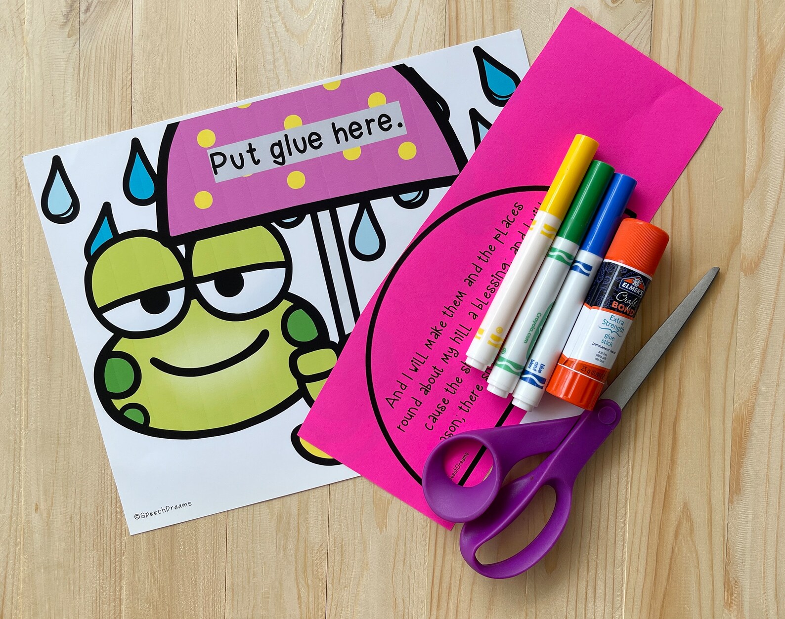 Frog Umbrella Bible Craft: Showers of Blessings Activity (PDF) - Etsy