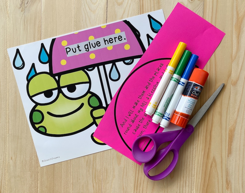 Frog Umbrella Bible Craft: Showers of Blessings Activity (PDF) - Etsy