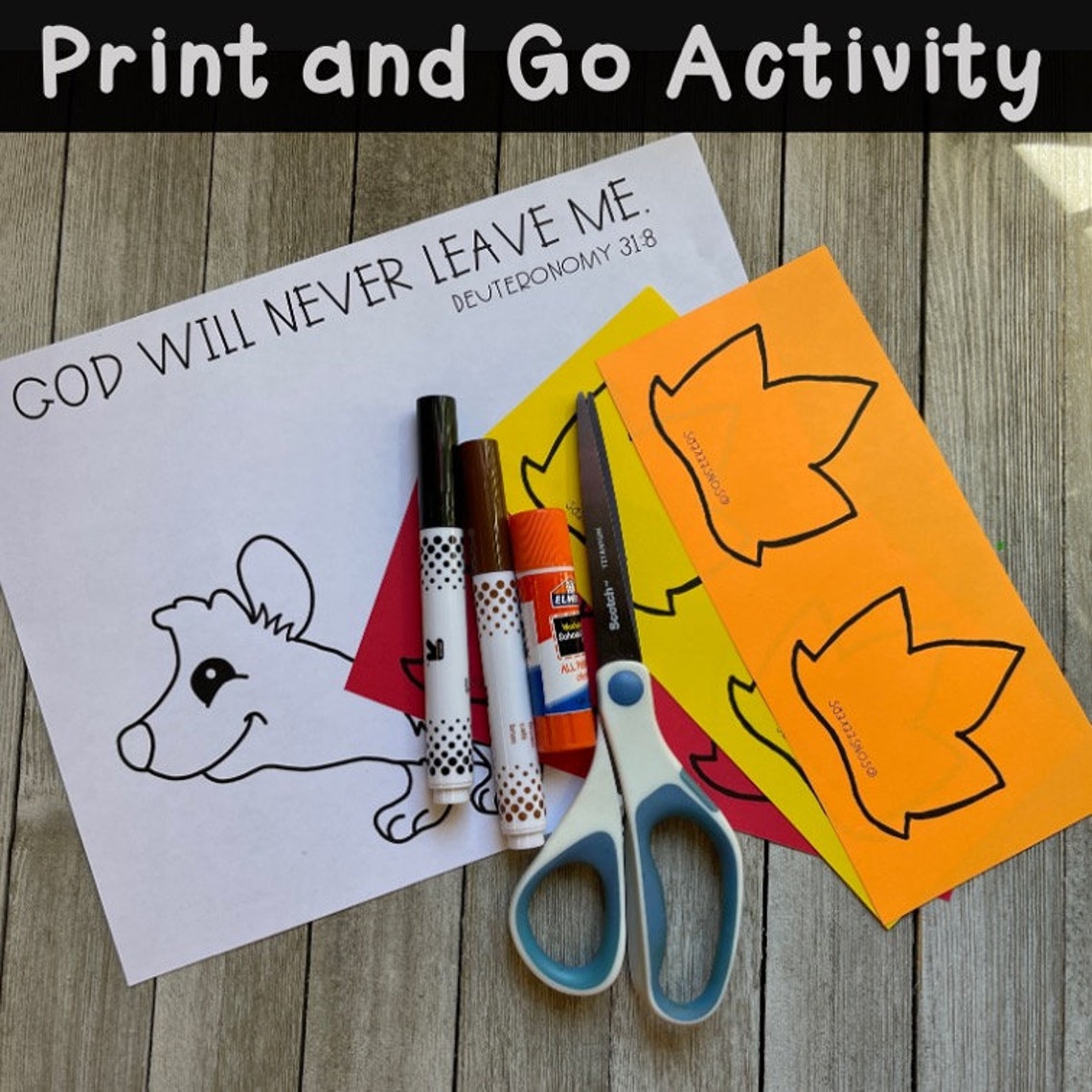 Fall Bible Craft Hedgehog Sunday School Deuteronomy 31:8 - Etsy