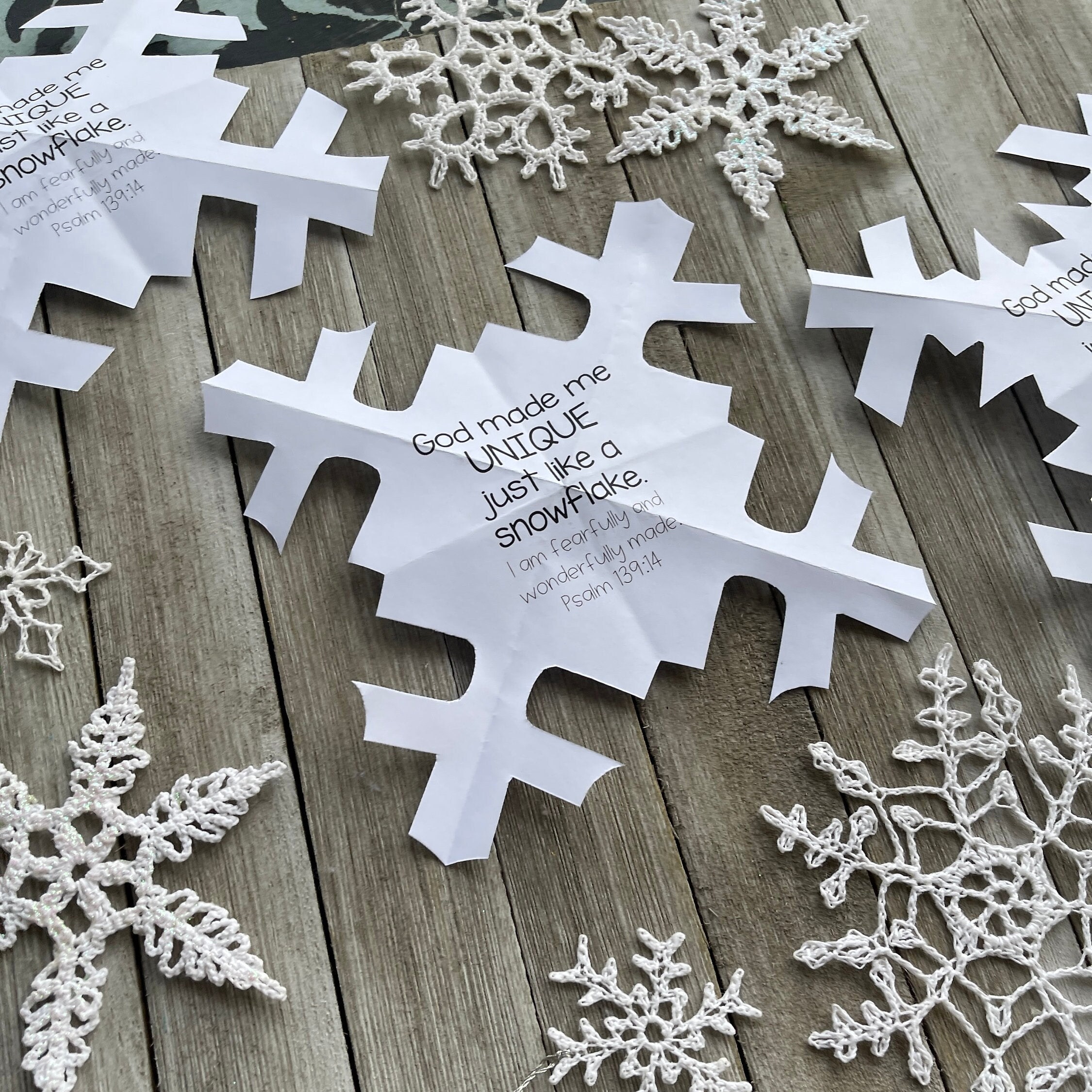 Winter Snowflake Craft for Church Bible Lesson for Kids - Etsy