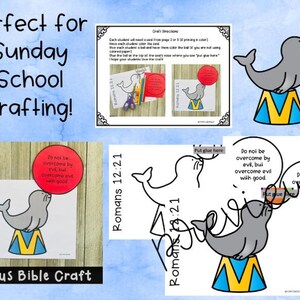 Christian Craft for Kids | Sunday School Romans 12:21 Church Seal ...
