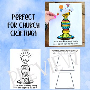 Lamp Bible Craft for Kids Showcasing Psalm 119, Verse 105 | Engaging ...