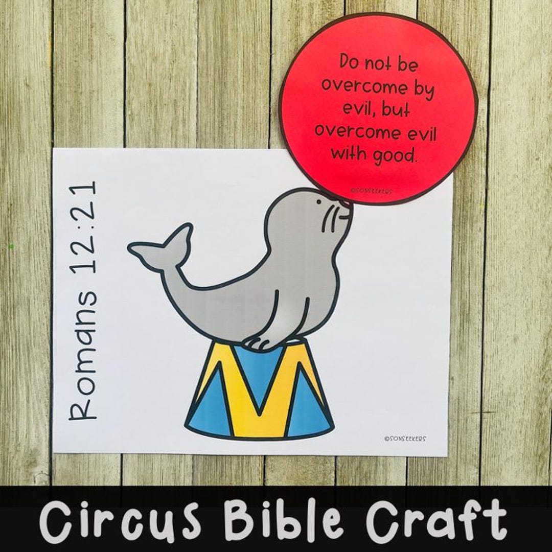 Christian Craft for Kids | Sunday School Romans 12:21 Church Seal ...