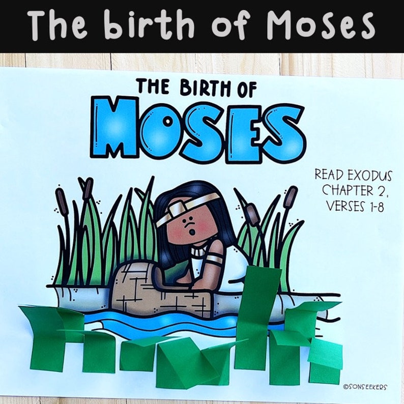 The Birth of Moses Church Lesson | Printable Sunday School Craft ...
