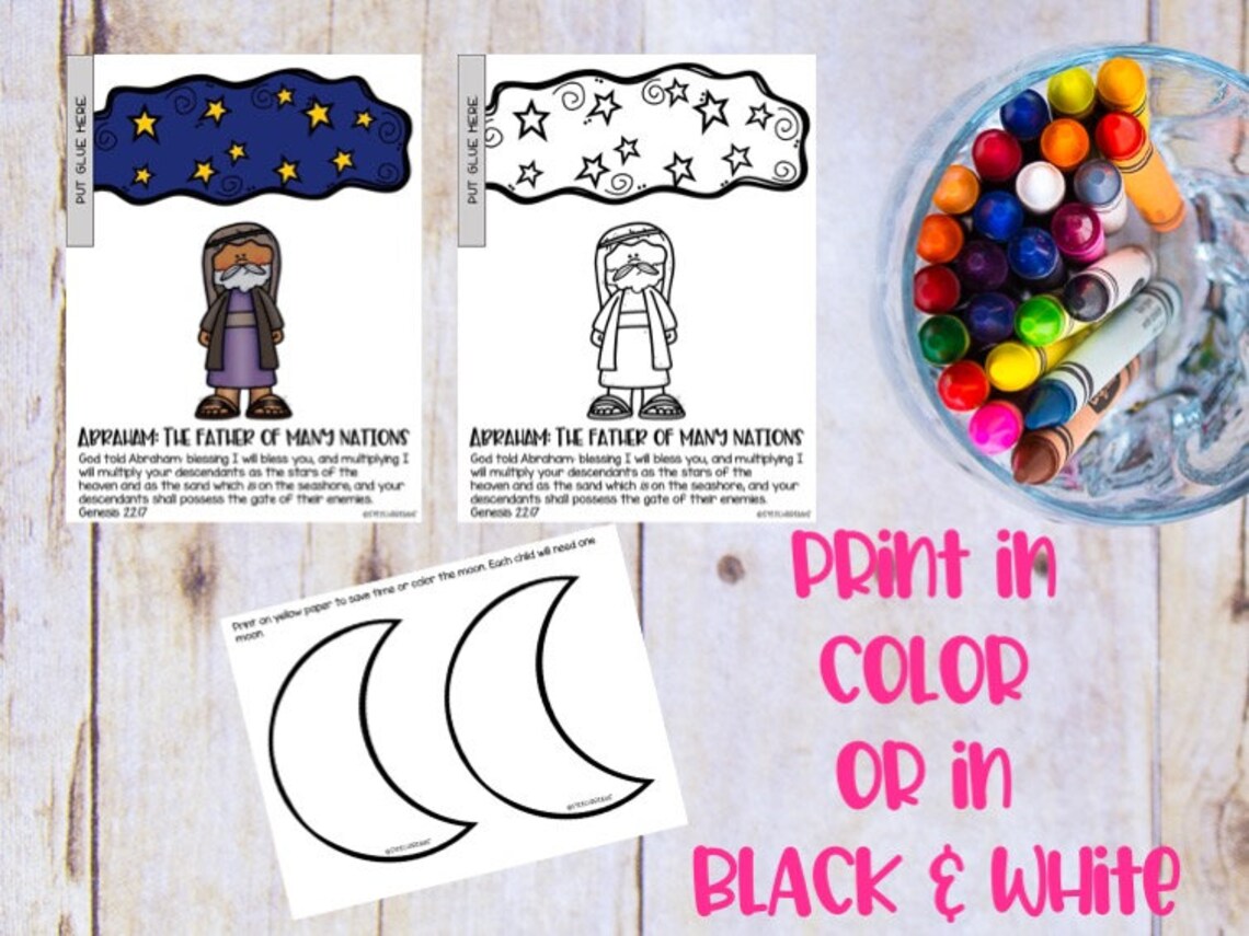 Abraham the Father of Many Nations Sunday School Bible Craft for Kids ...