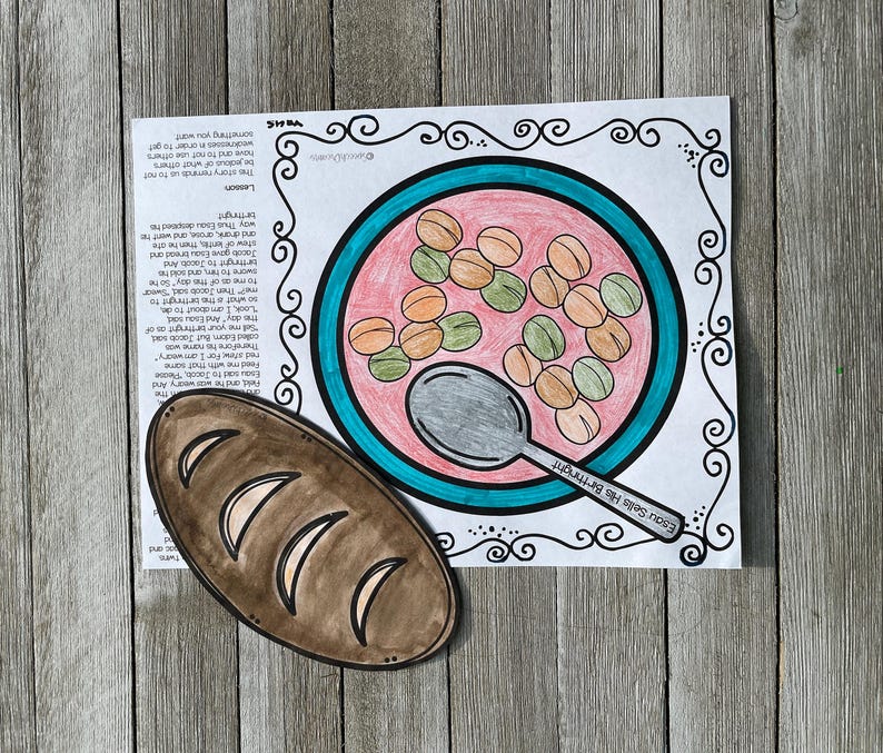 Acob & Esau Bible Craft | Birthright Lesson Activity | Sunday School ...