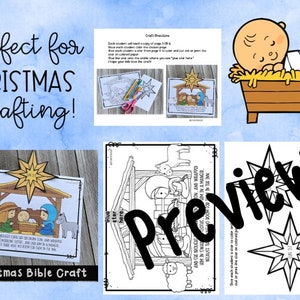 Christmas Bible Craft for Church Nativity Bible Craft for Kids ...