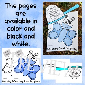 Spring Butterfly Bible Craft for Kids Worksheet Activity Scripture ...