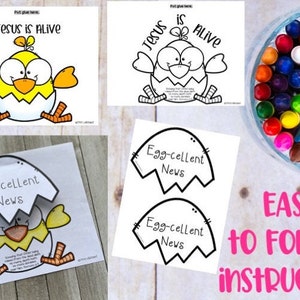 Easter Chick Bible Craft for Spring Sunday School - Etsy