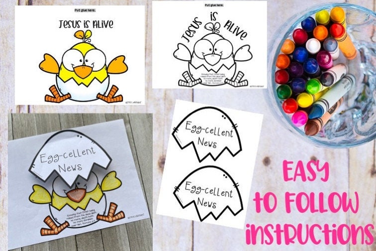 Easter Chick Bible Craft for Spring Sunday School - Etsy