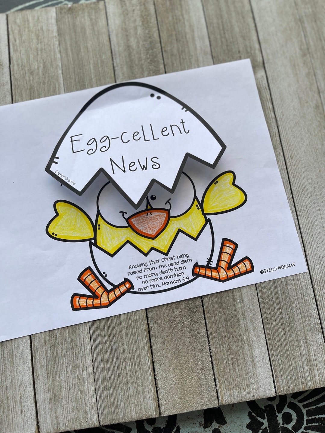 Easter Chick Bible Craft for Spring Sunday School - Etsy