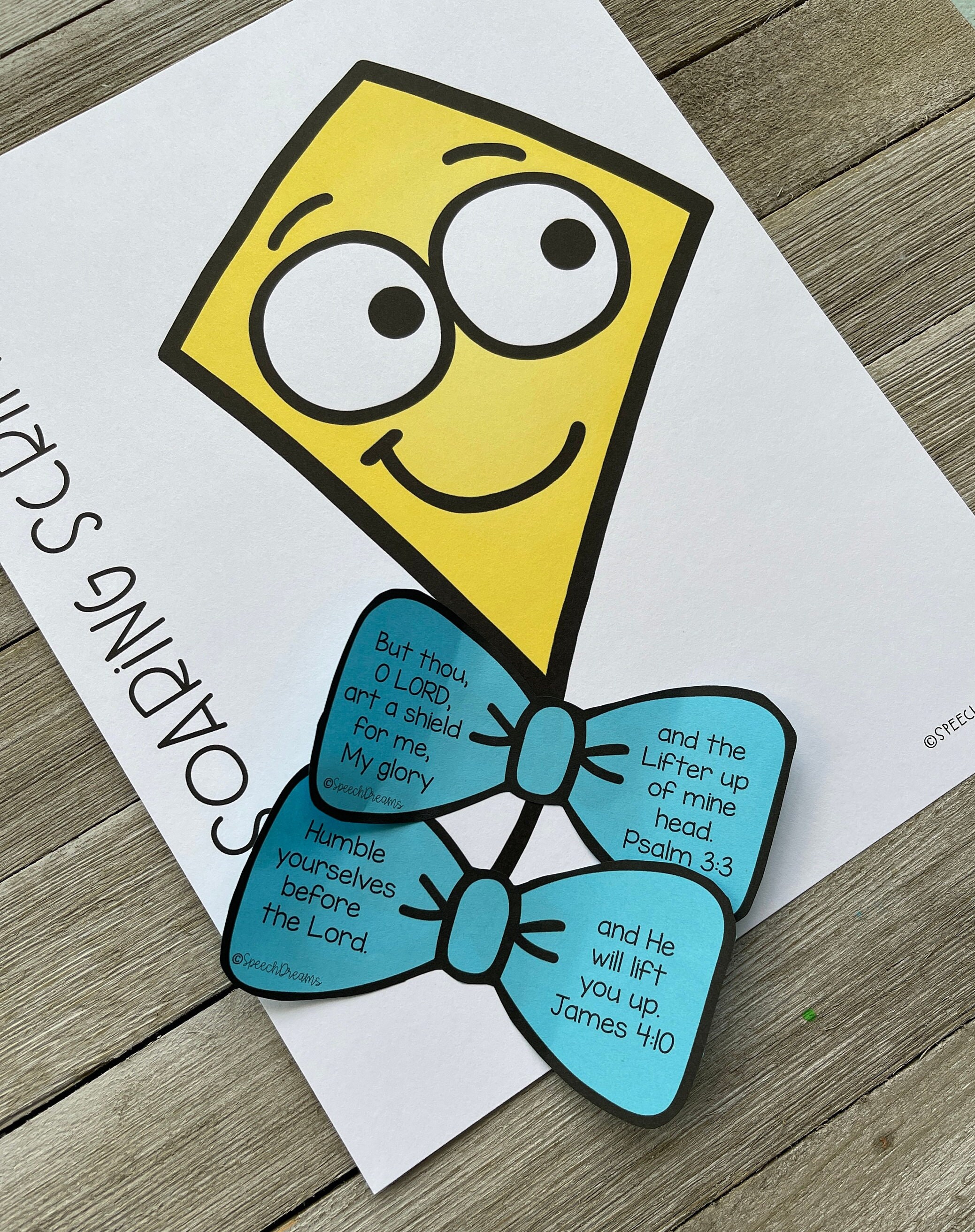 March Kite Spring Bible Craft With Scripture for Church or School - Etsy