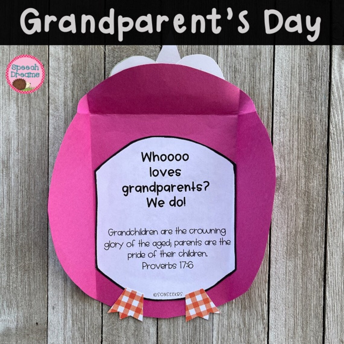 Grandparents Day Bible Craft Owl | Sunday School | Homeschool - Etsy