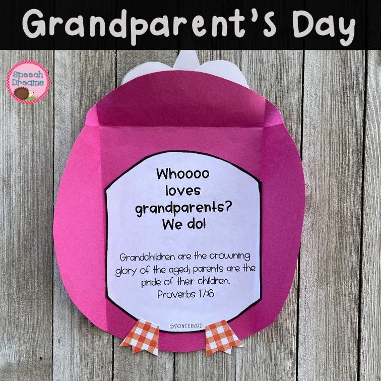 Grandparents Day Bible Craft Owl | Sunday School | Homeschool - Etsy