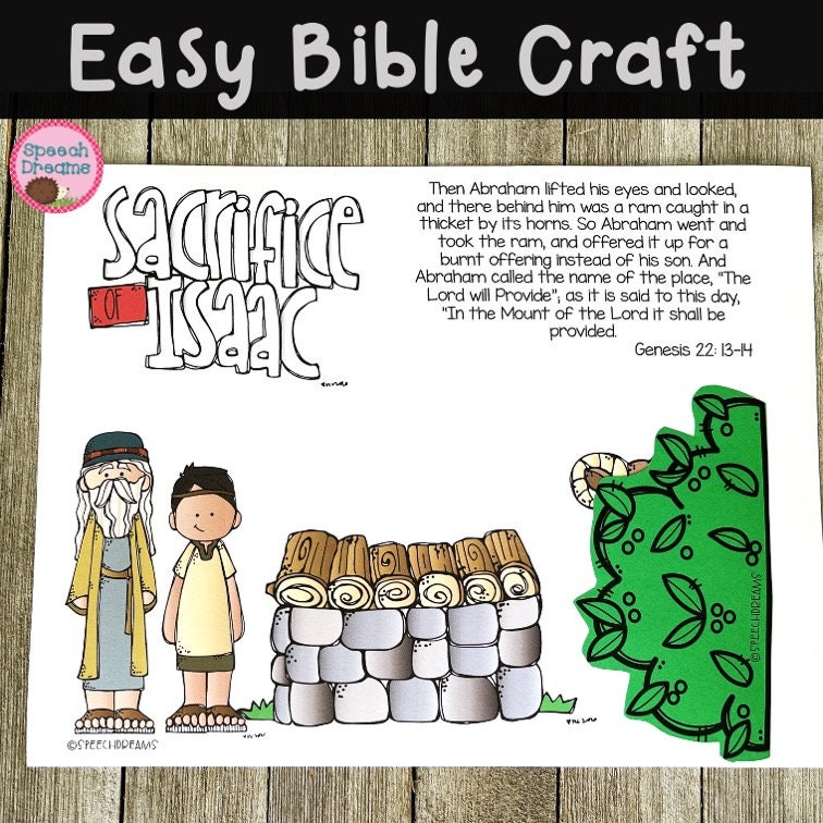 Abraham and Isaac Bible Story Craft: Homeschool Activity (printable Download) - Etsy