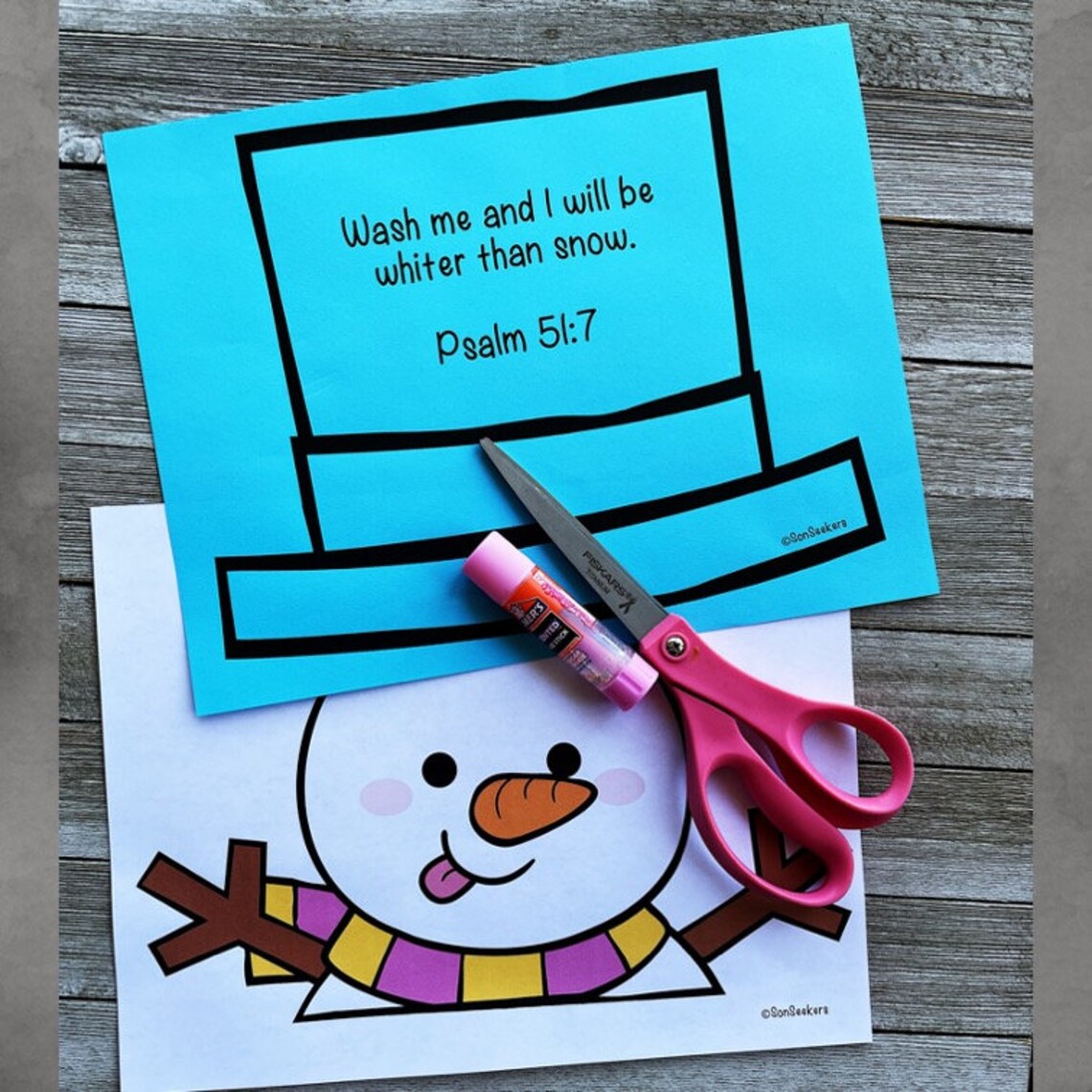 Winter Bible Craft for Church Kids Snowman Hat Scripture - Etsy