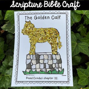 Golden Calf Bible Craft: Moses & Ten Commandments Sunday School ...