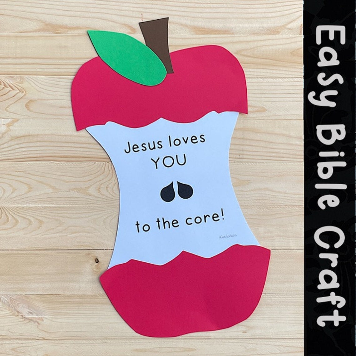 Fall Apple Christian Bible Craft for Kids | Sunday School - Etsy