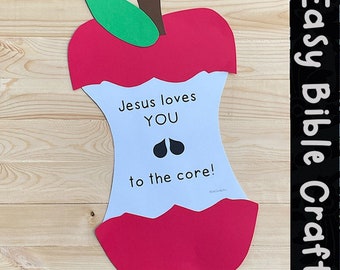 John 3:16 Christian Bible Craft for Kids Sunday School Earth Heart - Etsy