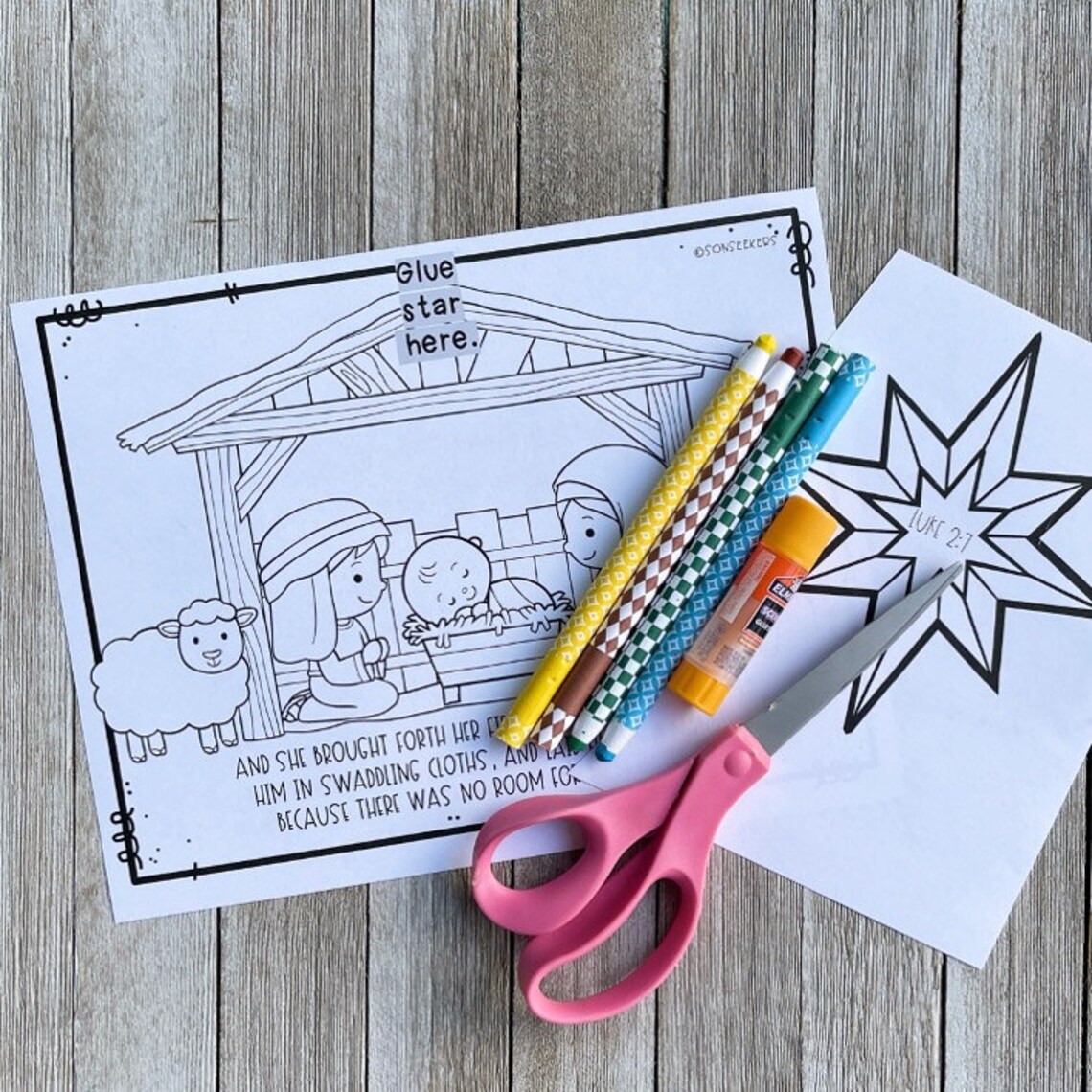 Christmas Bible Craft for Church Nativity Bible Craft for Kids ...