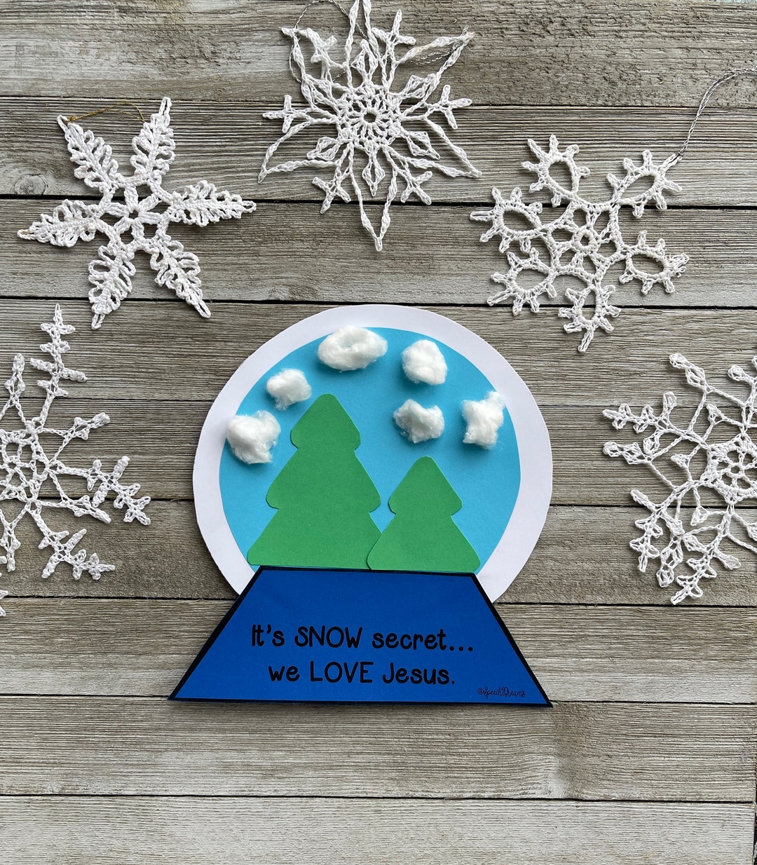 Snow Globe Winter Bible Craft for Church Kids - Etsy