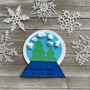 Snow Globe Winter Bible Craft for Church Kids - Etsy