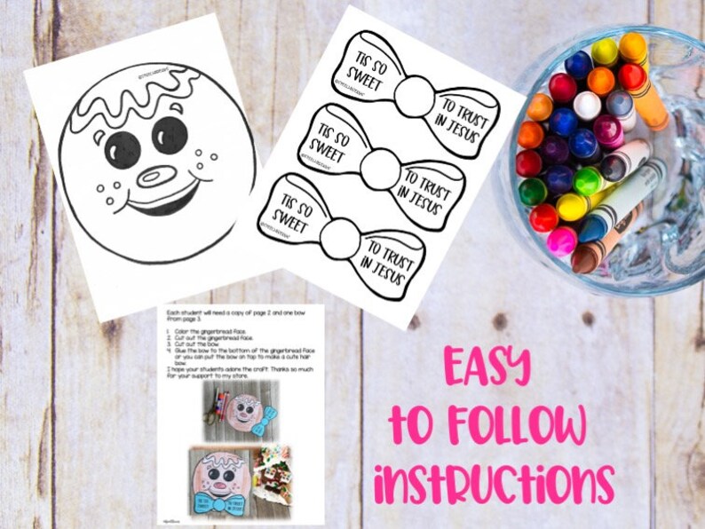 Gingerbread Man Winter Bible Craft: Jesus Activity Printable (digital ...