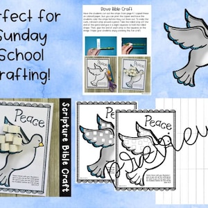 Peace Dove Bible Church Craft John 14:27 Spring and Summer Worksheet ...