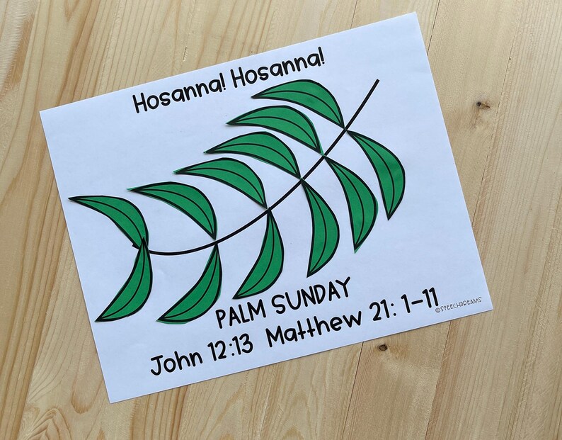 Palm Sunday Bible Craft for Kids | Christian School Student Activity ...