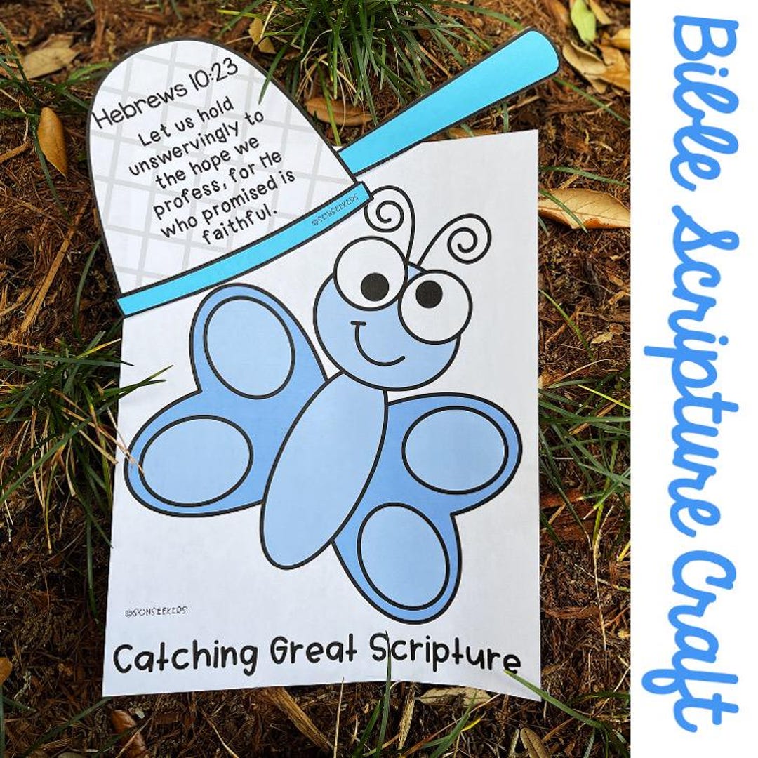 Spring Butterfly Bible Craft for Kids Worksheet Activity Scripture ...