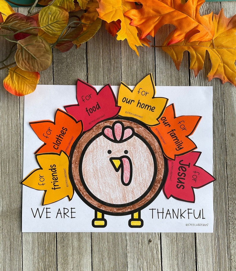 Thanksgiving Bible Craft for Kids: Thankful Turkey Church or Sunday ...