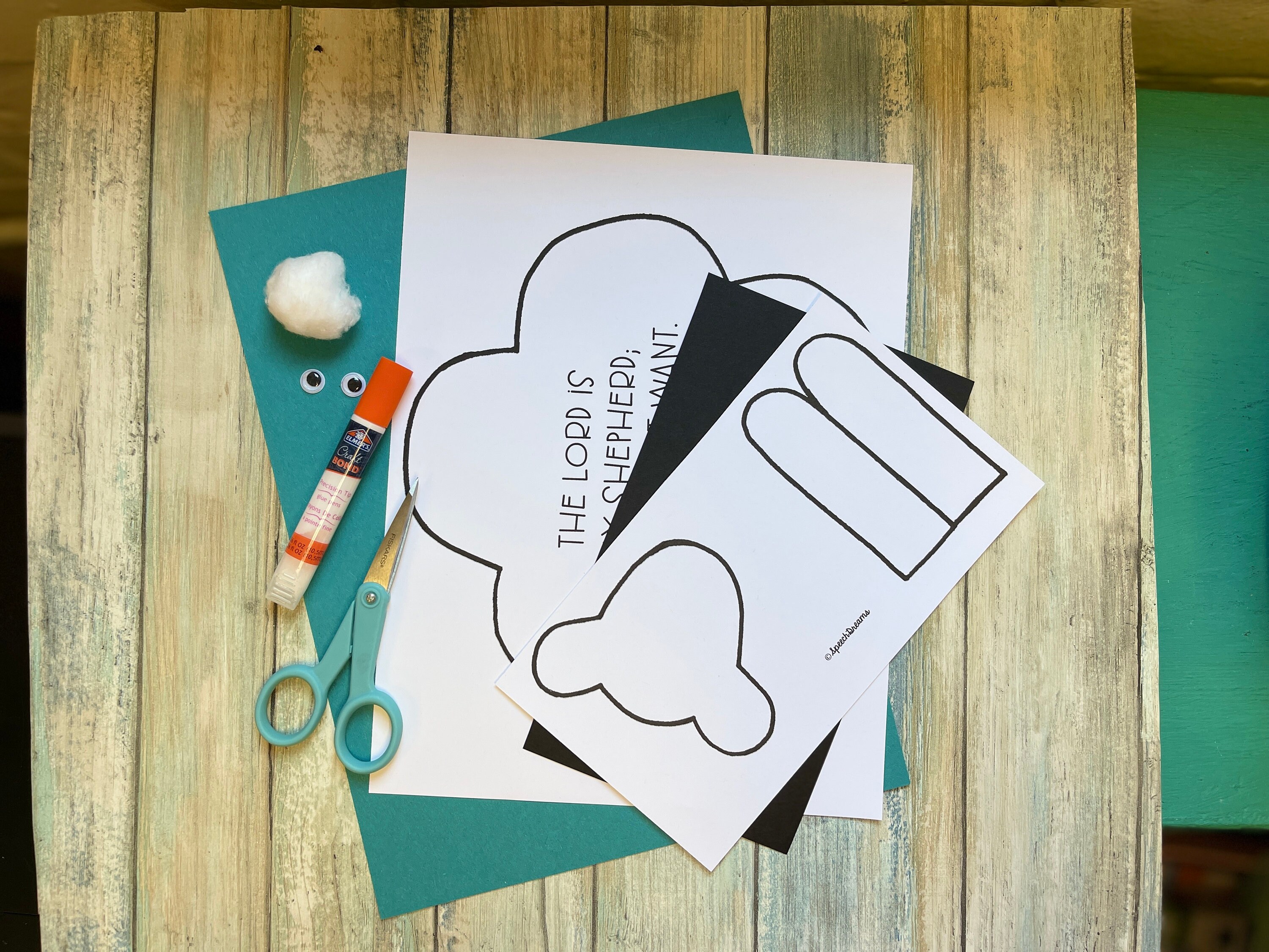 Spring Sheep Bible Craft for Kids Psalm 23:1 - Etsy