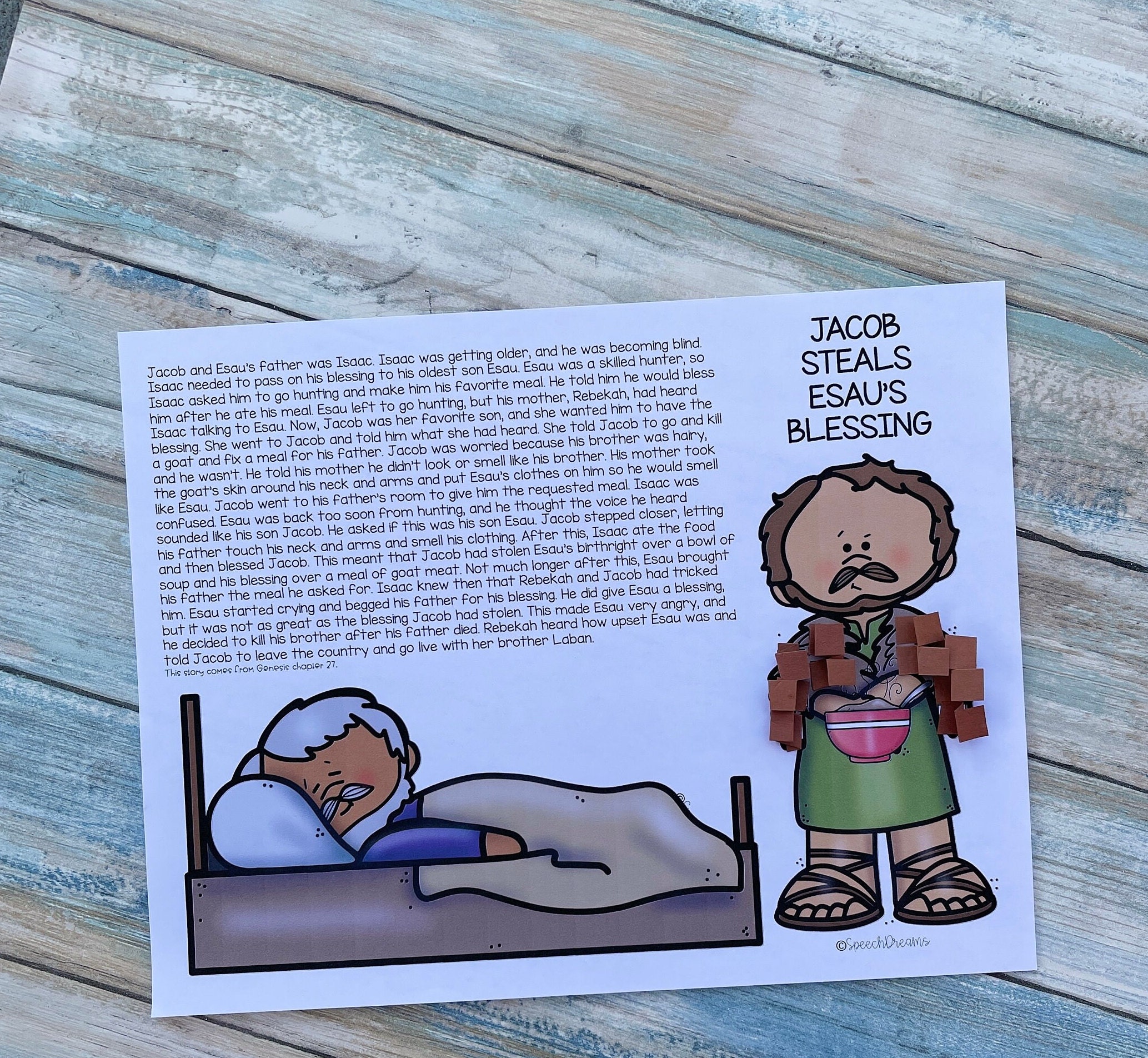 Jacob, Esau, Isaac & Rebekah Bible Craft | Sunday School - Etsy
